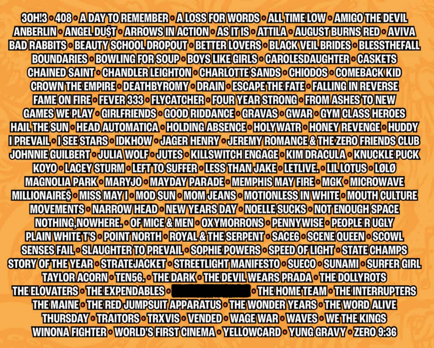 Vans Warped Tour 2025 Full Lineup: All DC, Long Beach, and Orlando Bands